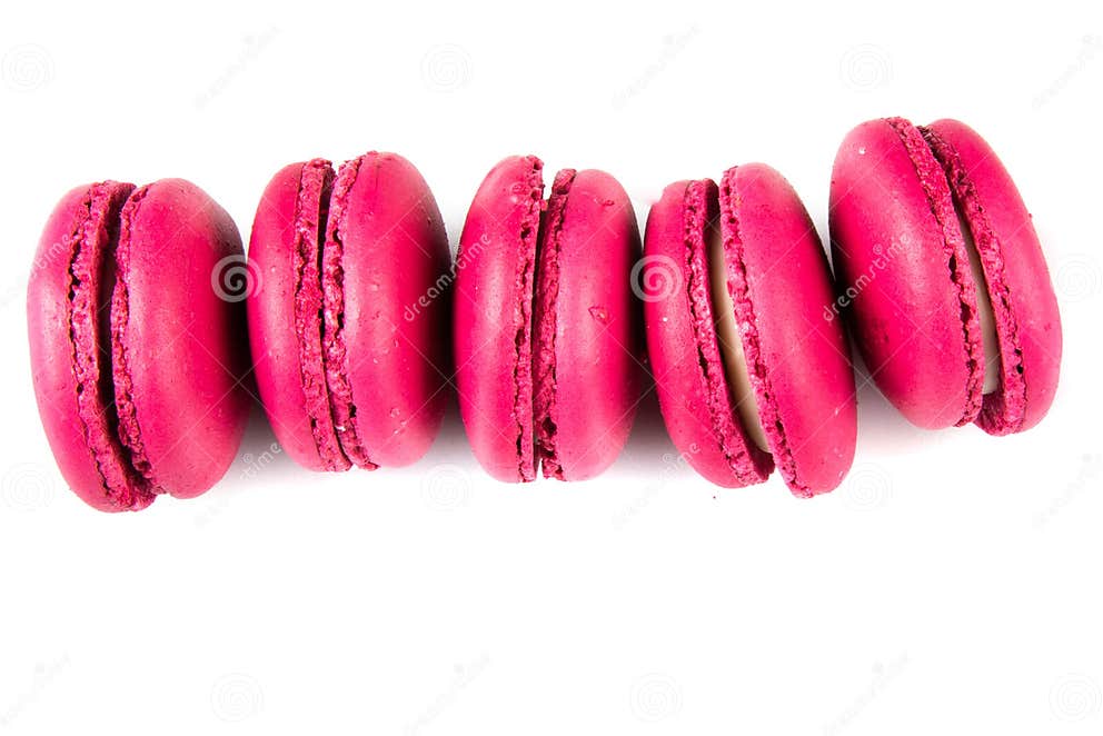 Red macaroons stock image. Image of traditional, bright - 141792439