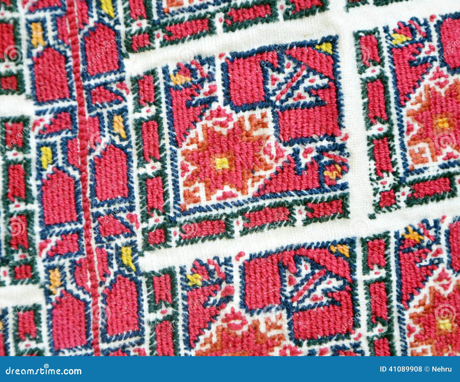 Red macedonian embroidery stock photo. Image of clothes - 41089908