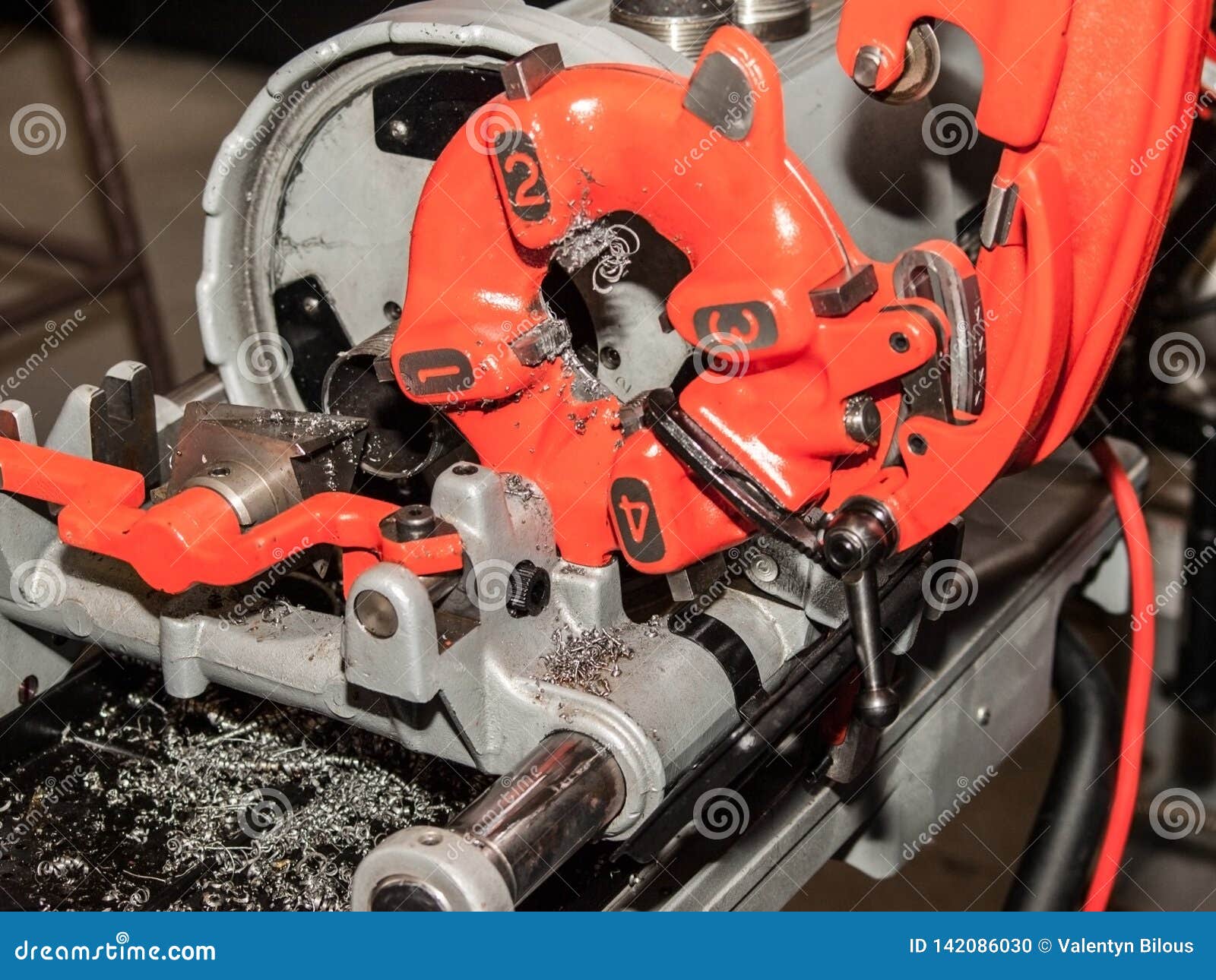 Pipe Making by the Threading Machine Stock Photo - Image of pipeline ...