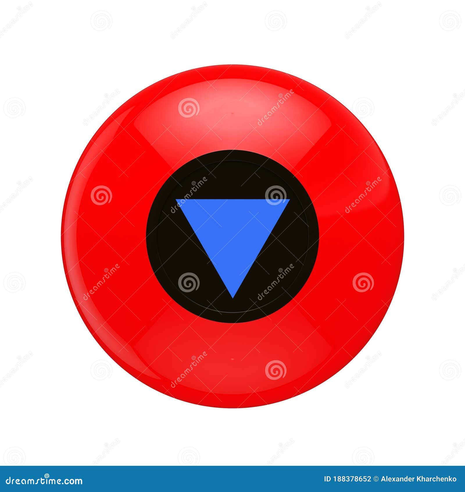 Red Magic Ball with Empty Prediction for Your Design. 3d Rendering ...