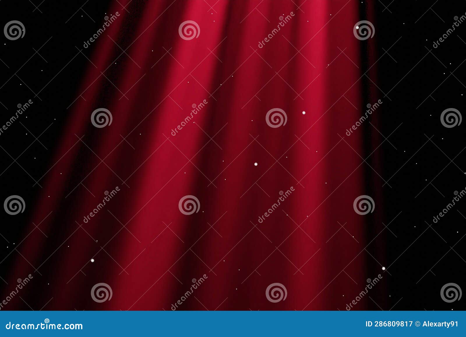 Red Magic Rays with White Particles on Black Background Stock ...