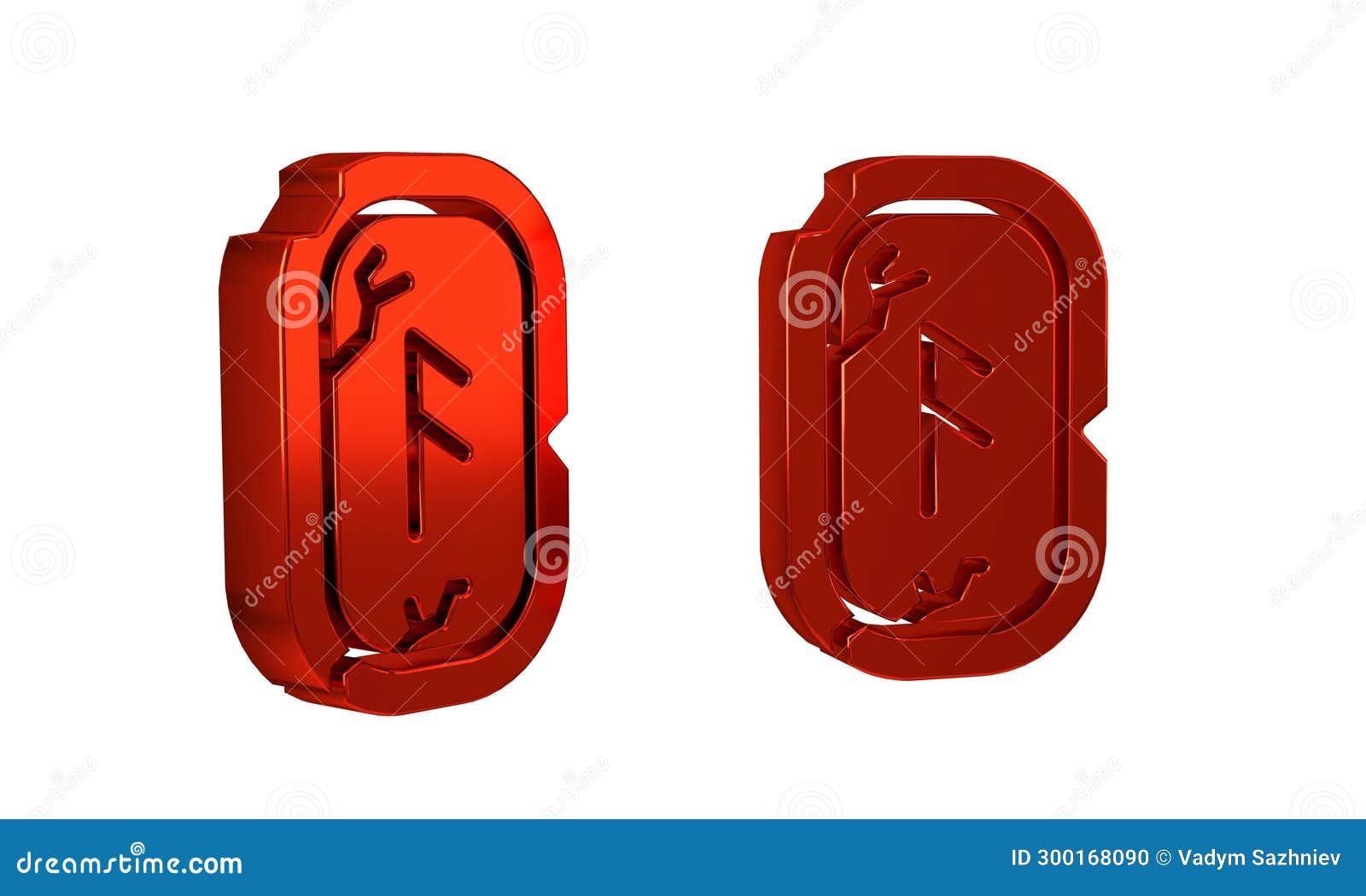 Red Magic Runes Icon Isolated on Transparent Background. Stock ...
