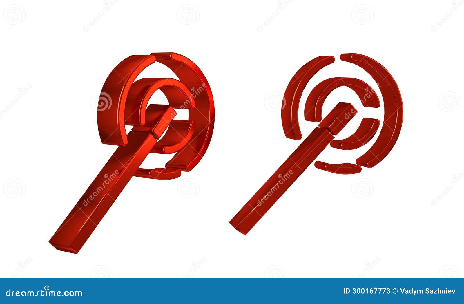 Red Magic Wand Icon Isolated on Transparent Background. Star Shape ...