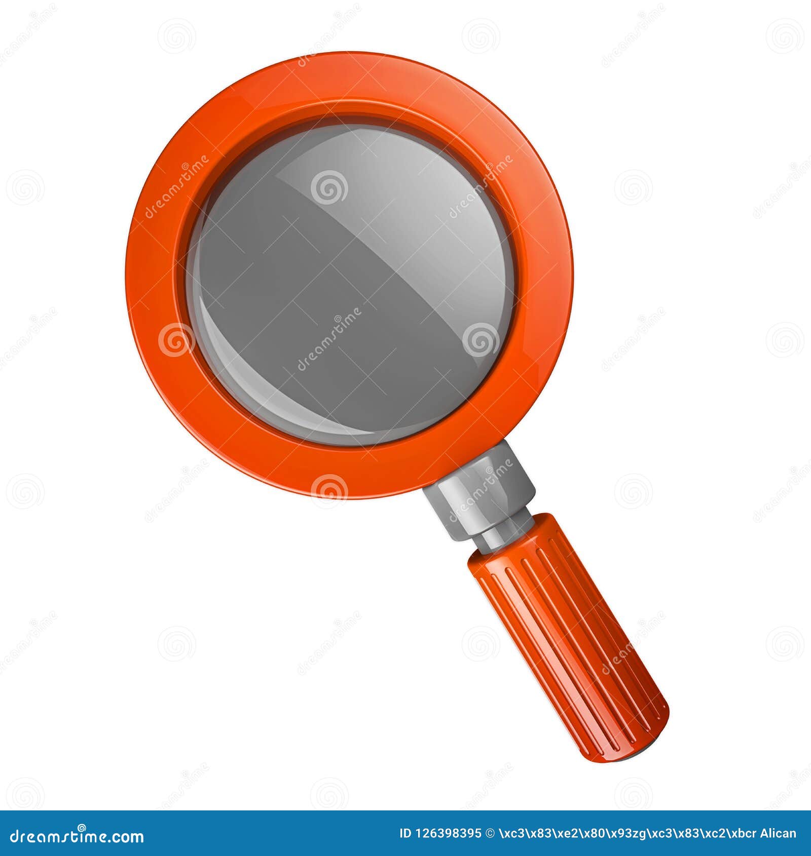 A red magnifier stock illustration. Illustration of concept - 126398395