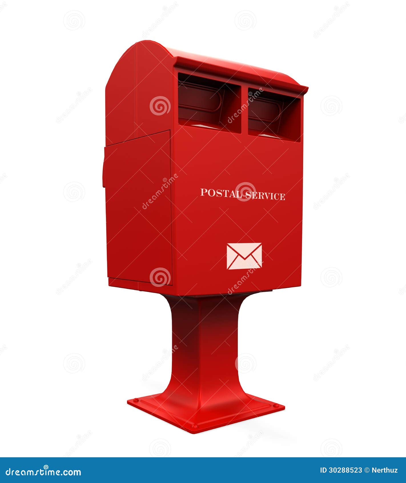Red Mail Box stock illustration. Illustration of document - 30288523