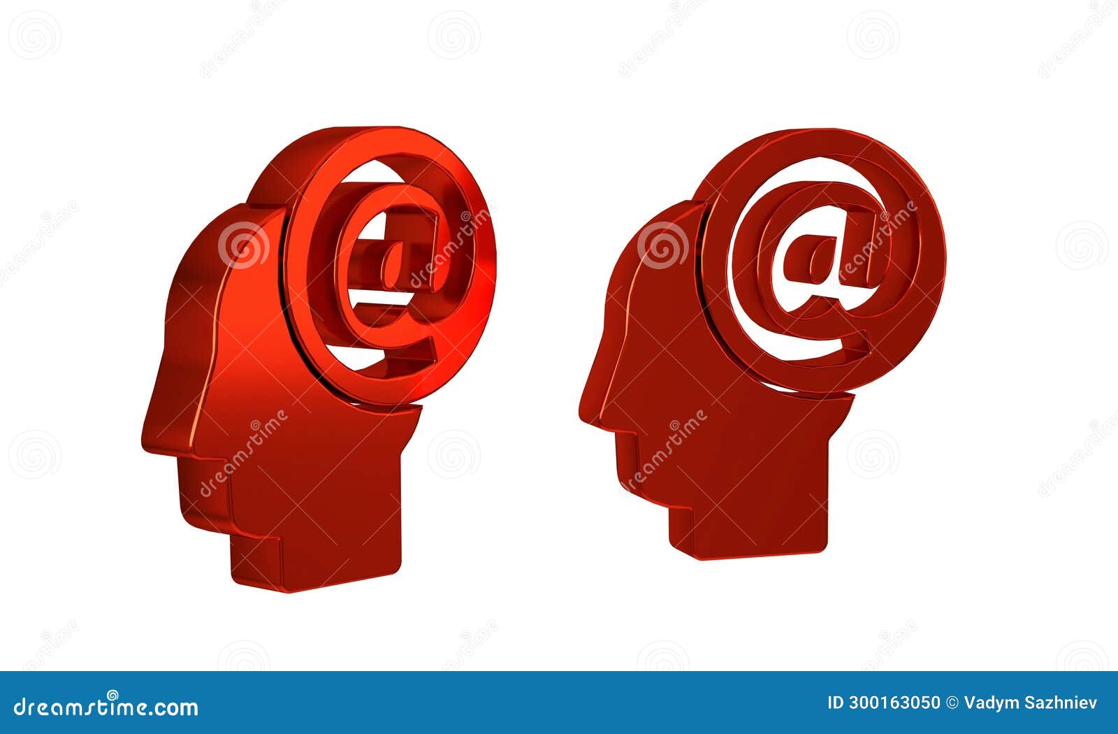 Red Mail and E-mail Icon Isolated on Transparent Background. Envelope ...