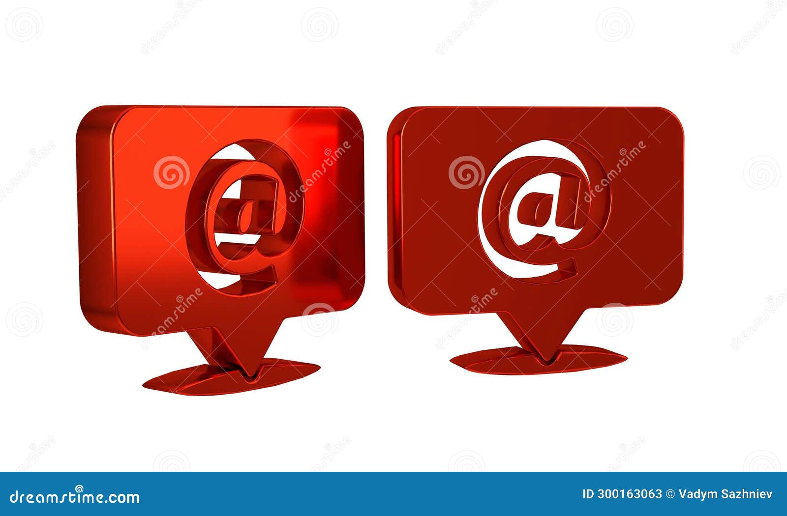 Red Mail and E-mail Icon Isolated on Transparent Background. Envelope ...