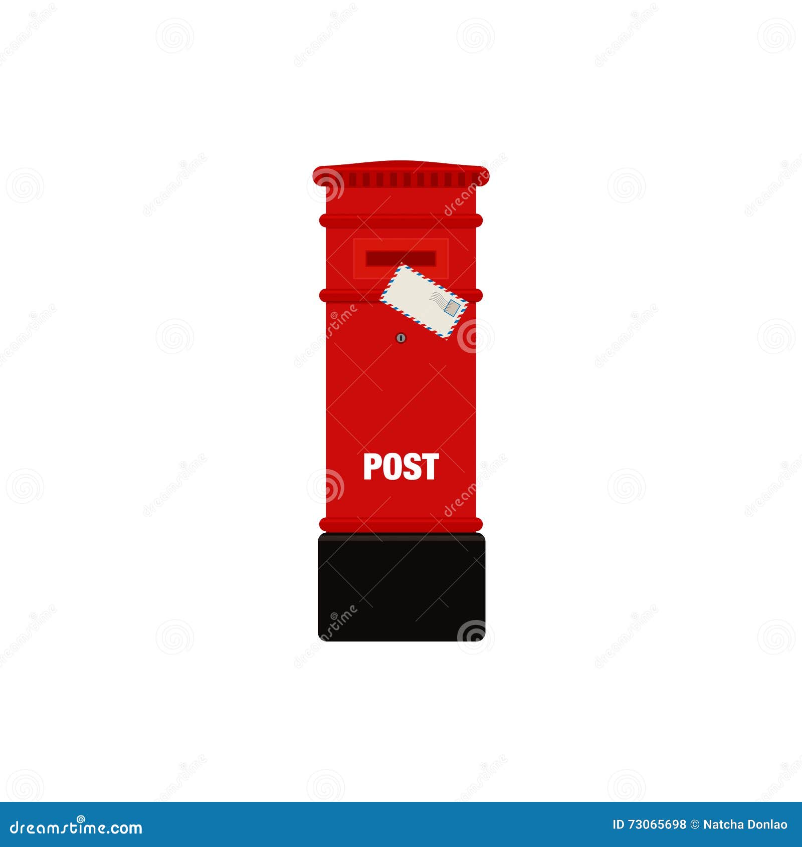 Red Mail Post Box Illustration Stock Illustration - Illustration of ...