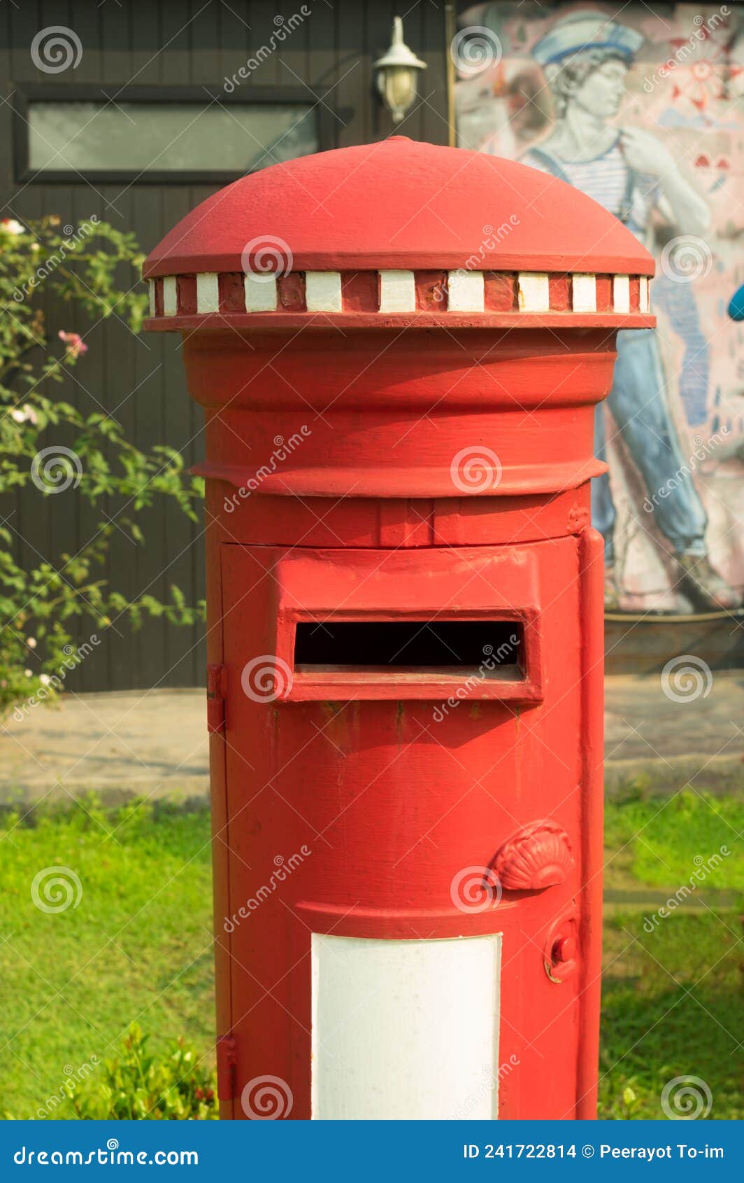 Red Mail Post Box on Outdoor Location Stock Photo - Image of envelope ...