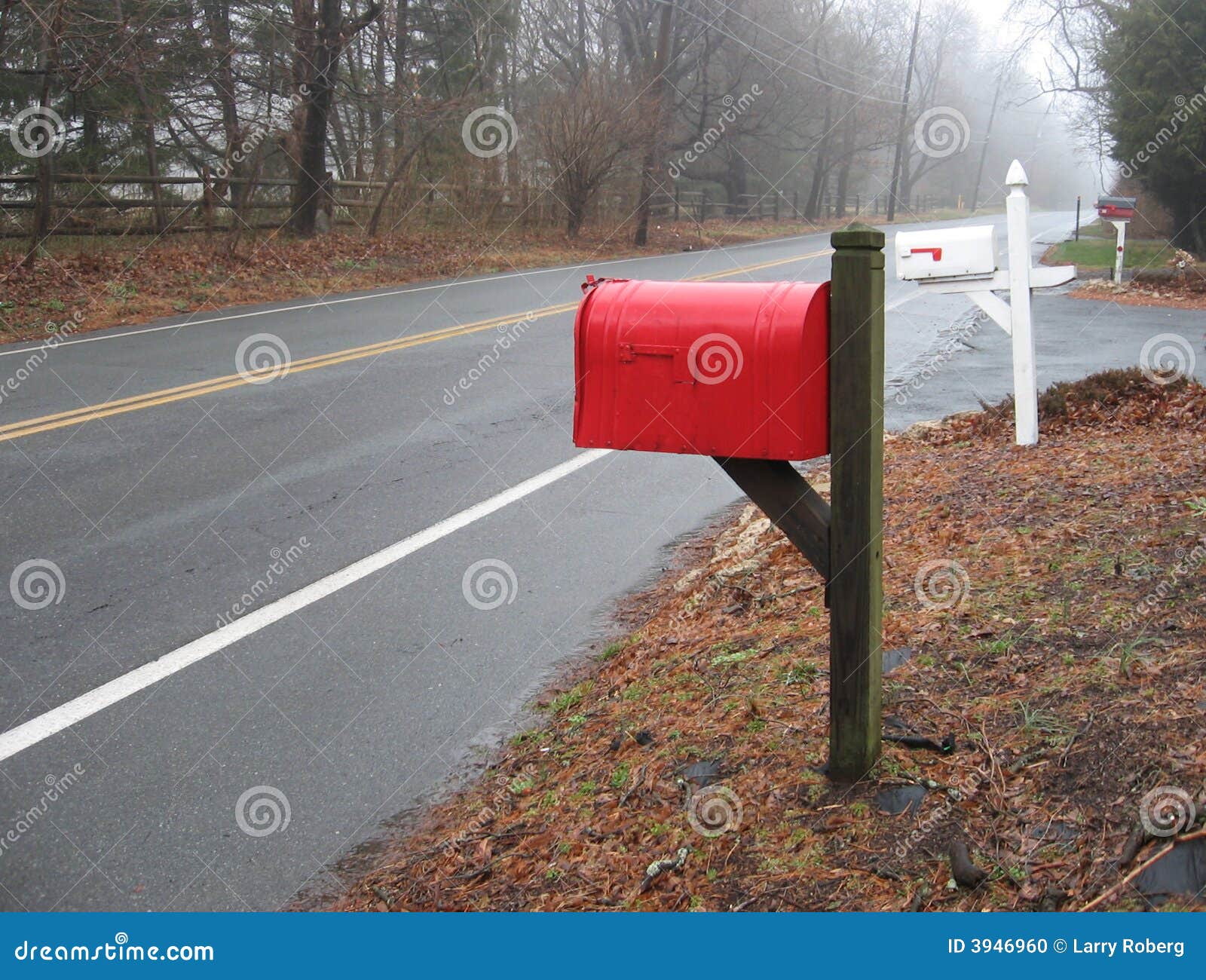 Red Mailbox stock photo. Image of mail, mailbox, rural - 3946960