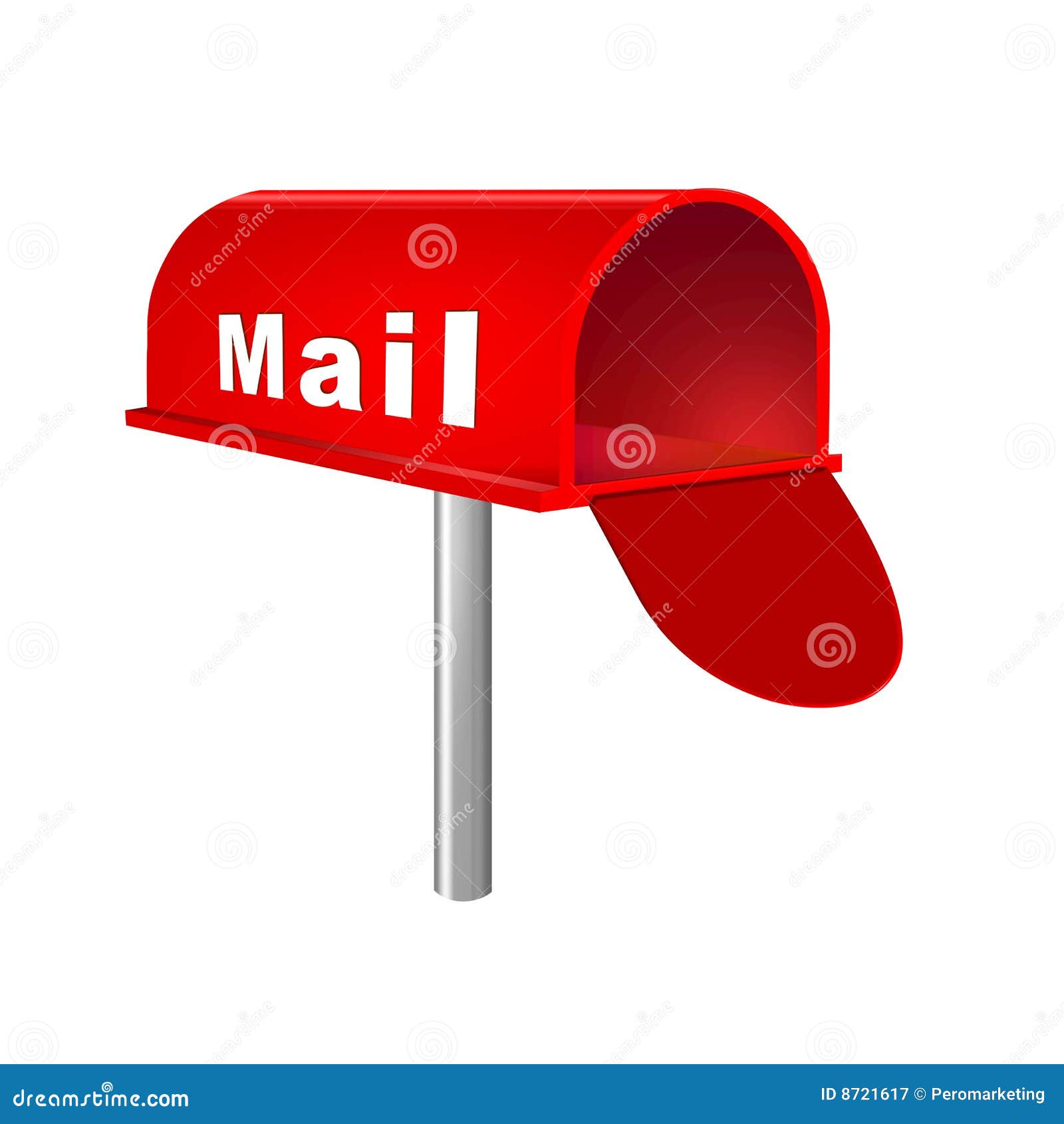 Red mailbox stock illustration. Illustration of container - 8721617