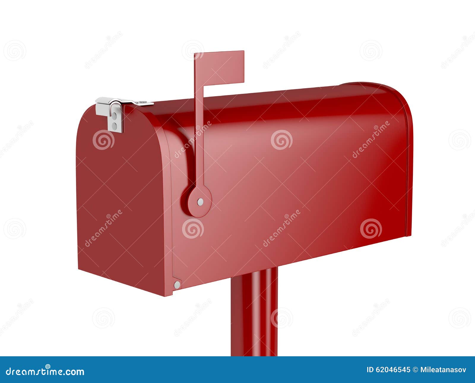 Red mailbox stock illustration. Illustration of message - 62046545