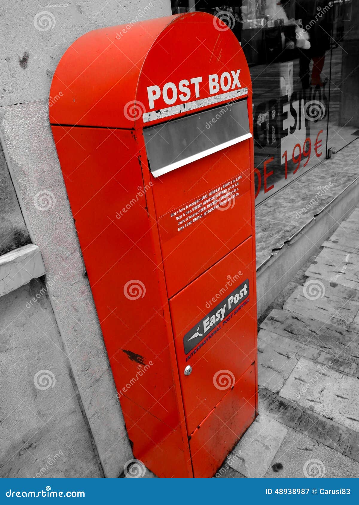 Red mailbox stock image. Image of letters, shipping, city - 48938987