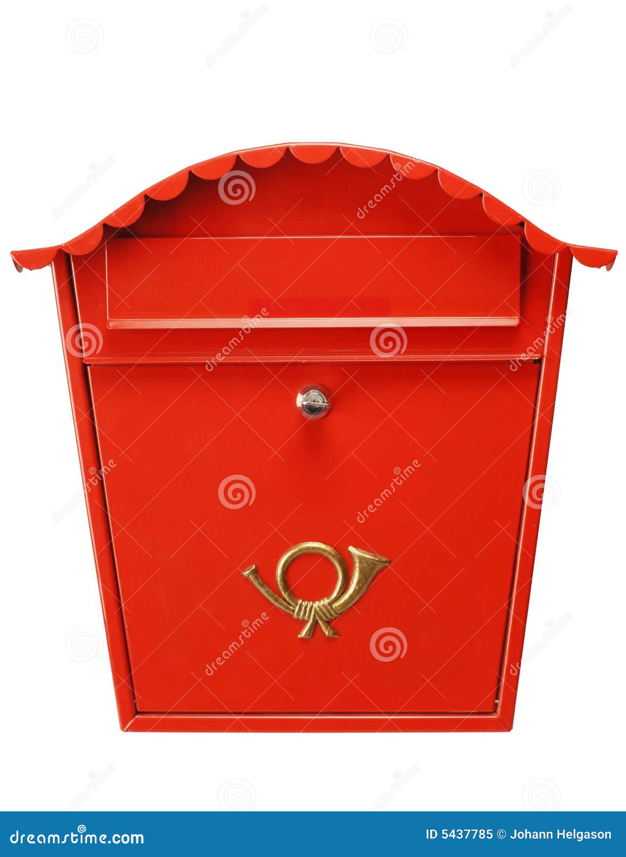 Red mailbox XL stock image. Image of delivery, single - 5437785