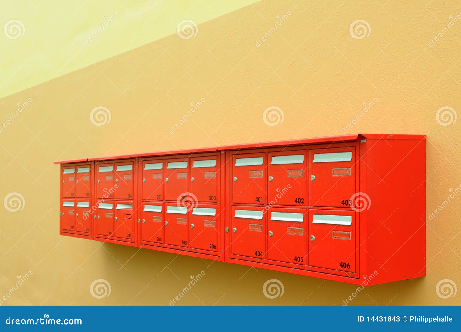 Red mailboxes stock image. Image of envelope, collect - 14431843