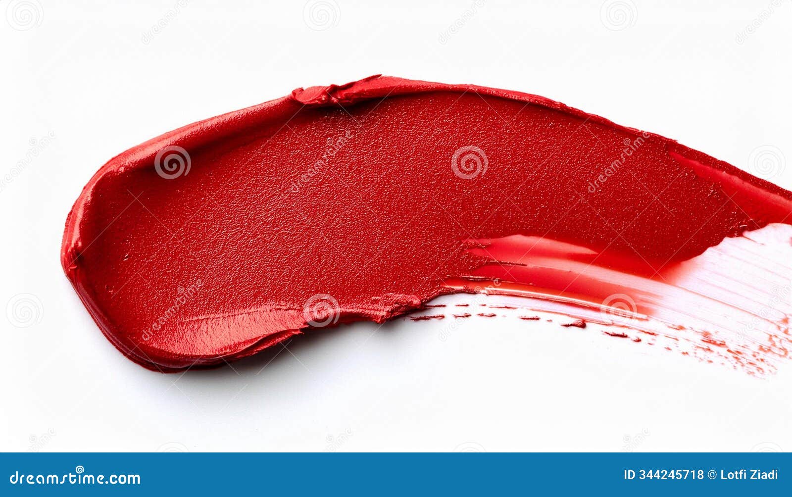 Red Makeup Smear Isolate on White Background Stock Photo - Image of ...
