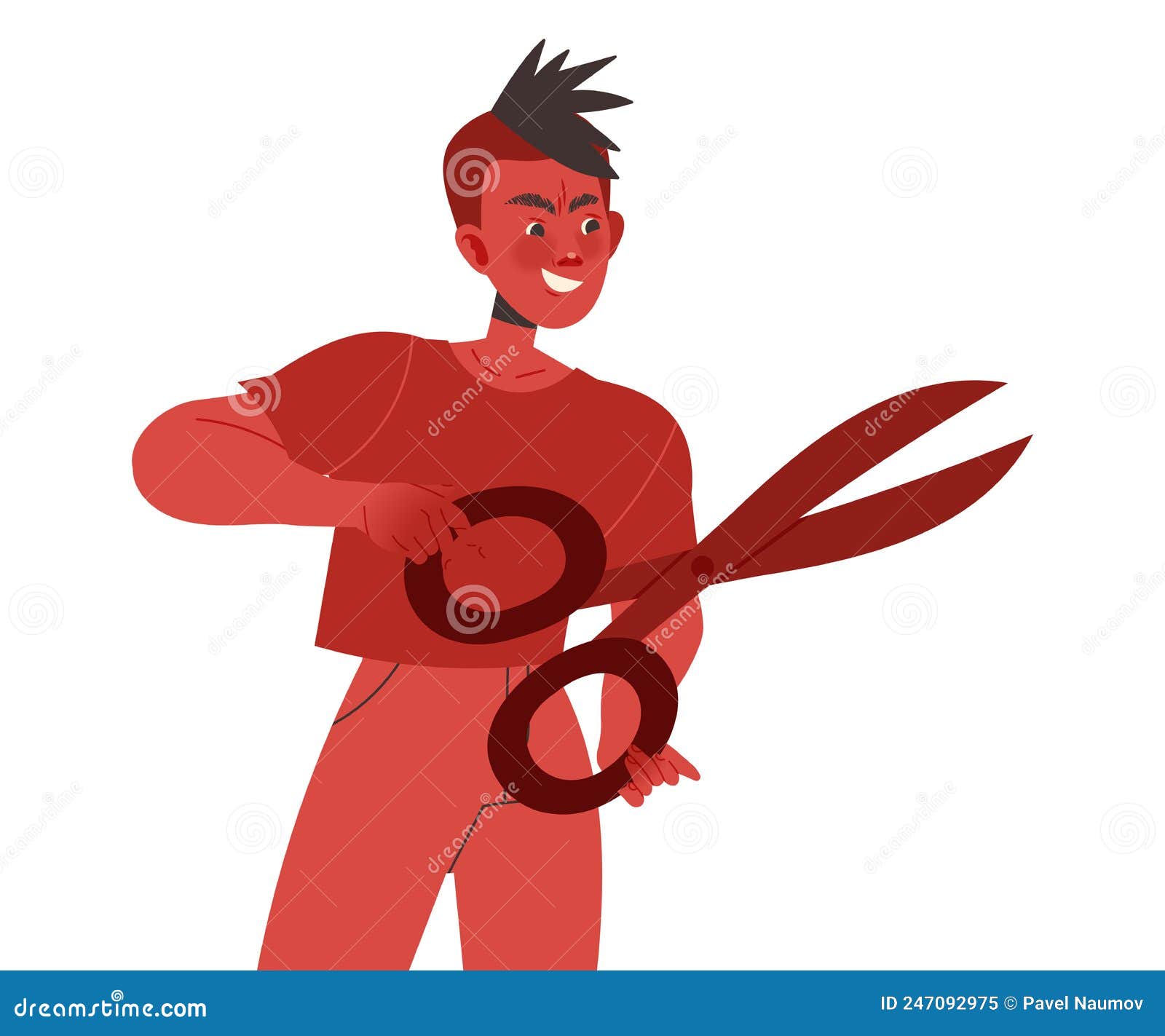 Angry Scissors Cartoon Royalty-Free Illustration | CartoonDealer.com ...