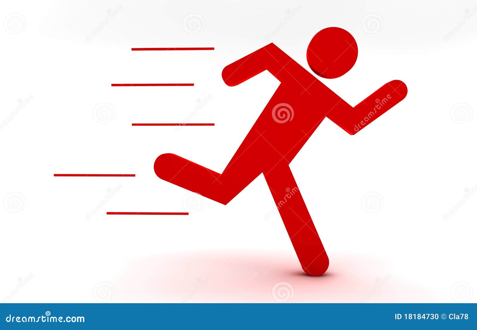 Red man running stock illustration. Illustration of race - 18184730