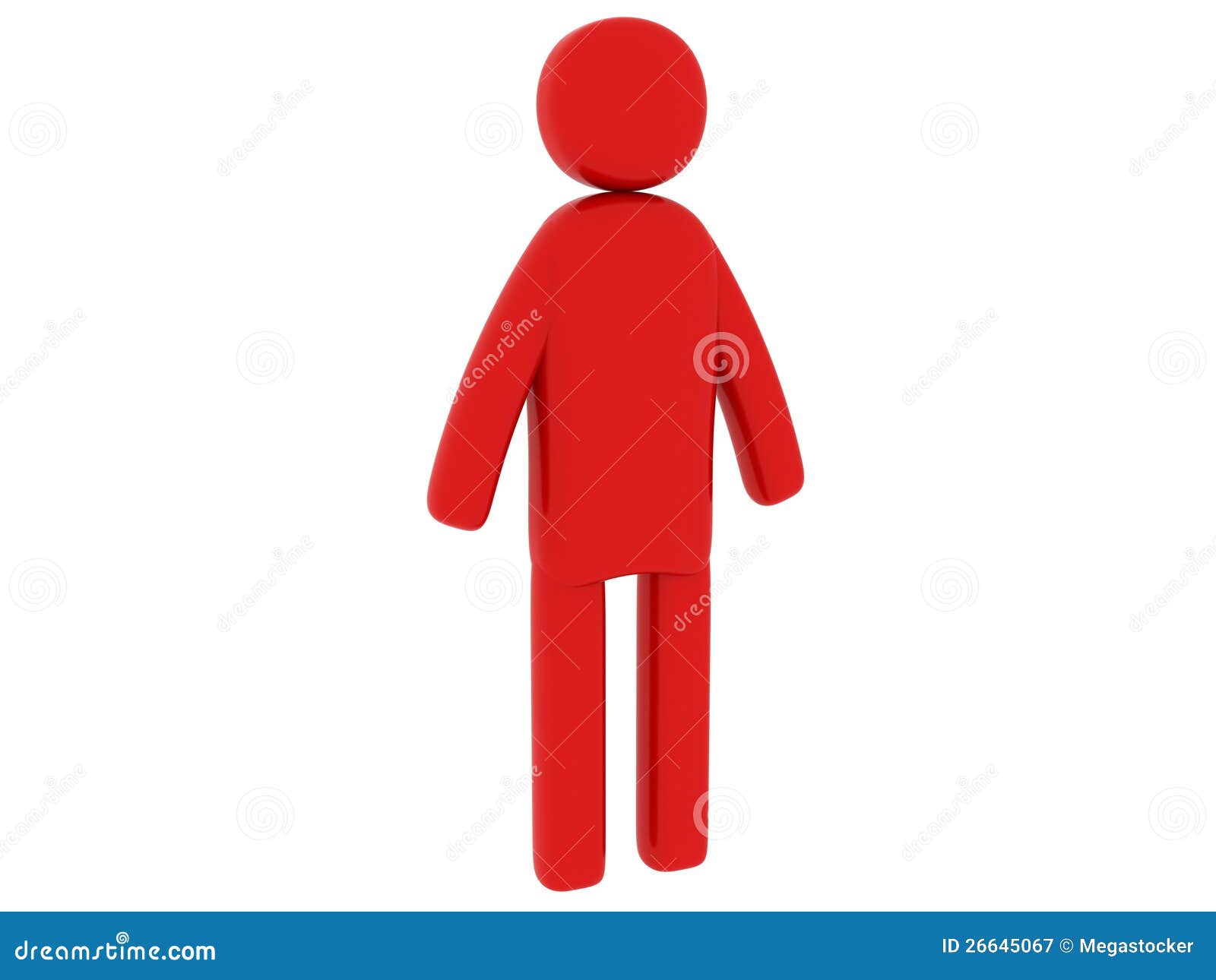 Red man standing stock illustration. Illustration of sign - 26645067