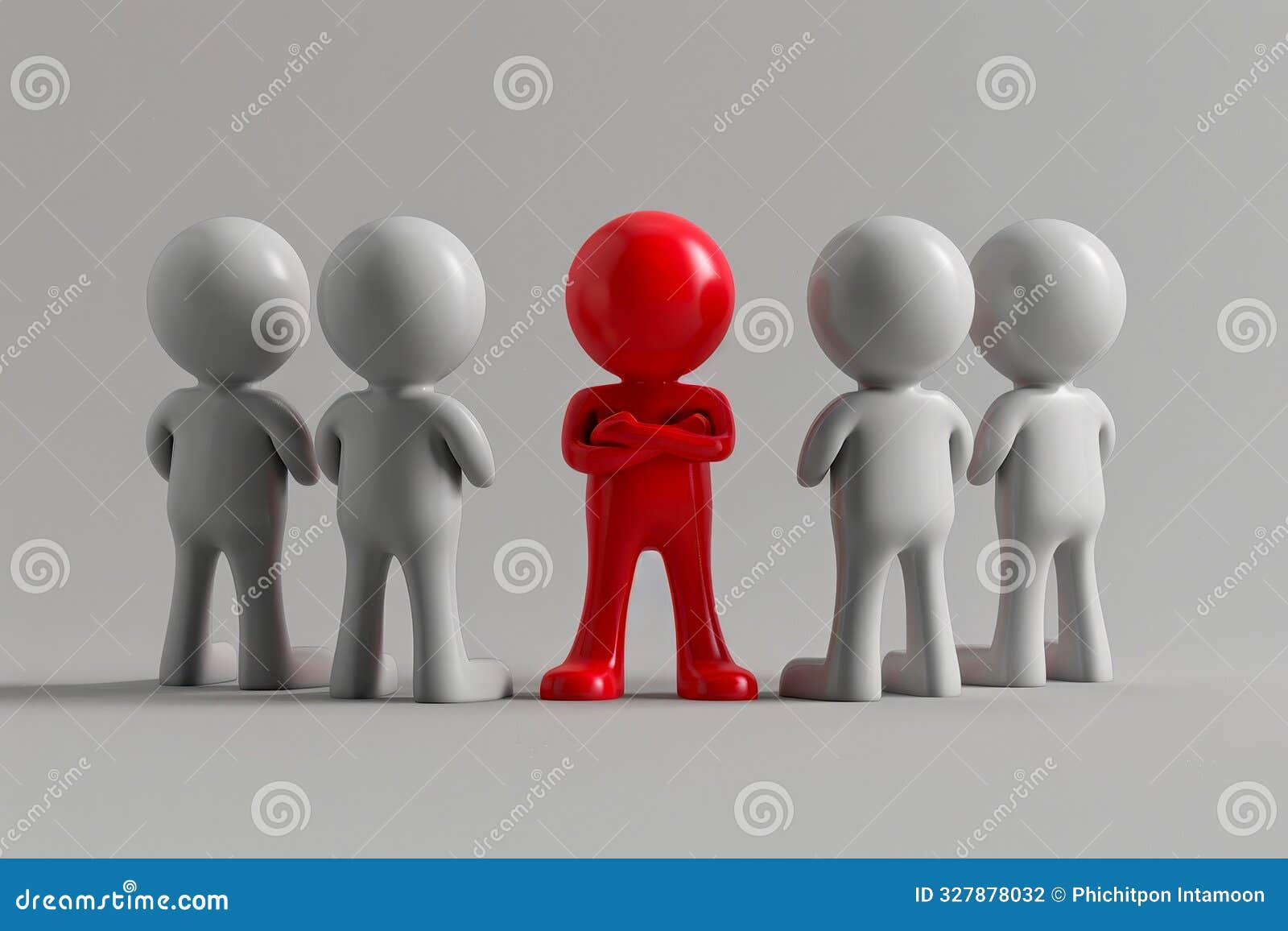 A Red Man Stands Out in a White Crowd . Stock Illustration ... A Red Man Stands Out in a White Crowd . Stock Illustration ...