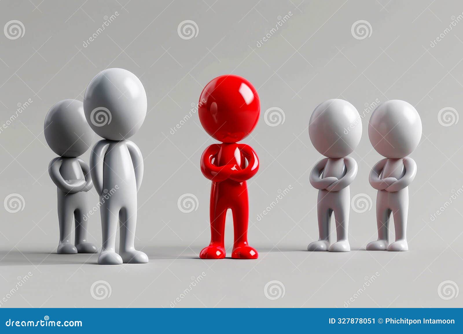 A Red Man Stands Out in a White Crowd . Stock Illustration ... A Red Man Stands Out in a White Crowd . Stock Illustration ...