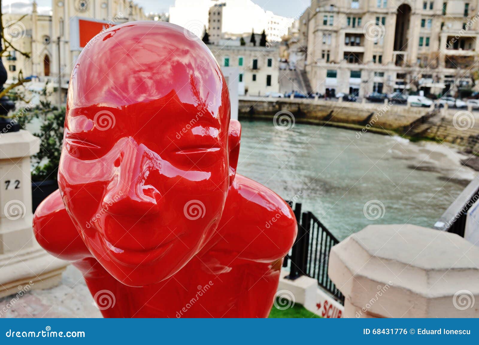 Red man editorial photo. Image of eyes, face, statue - 68431776