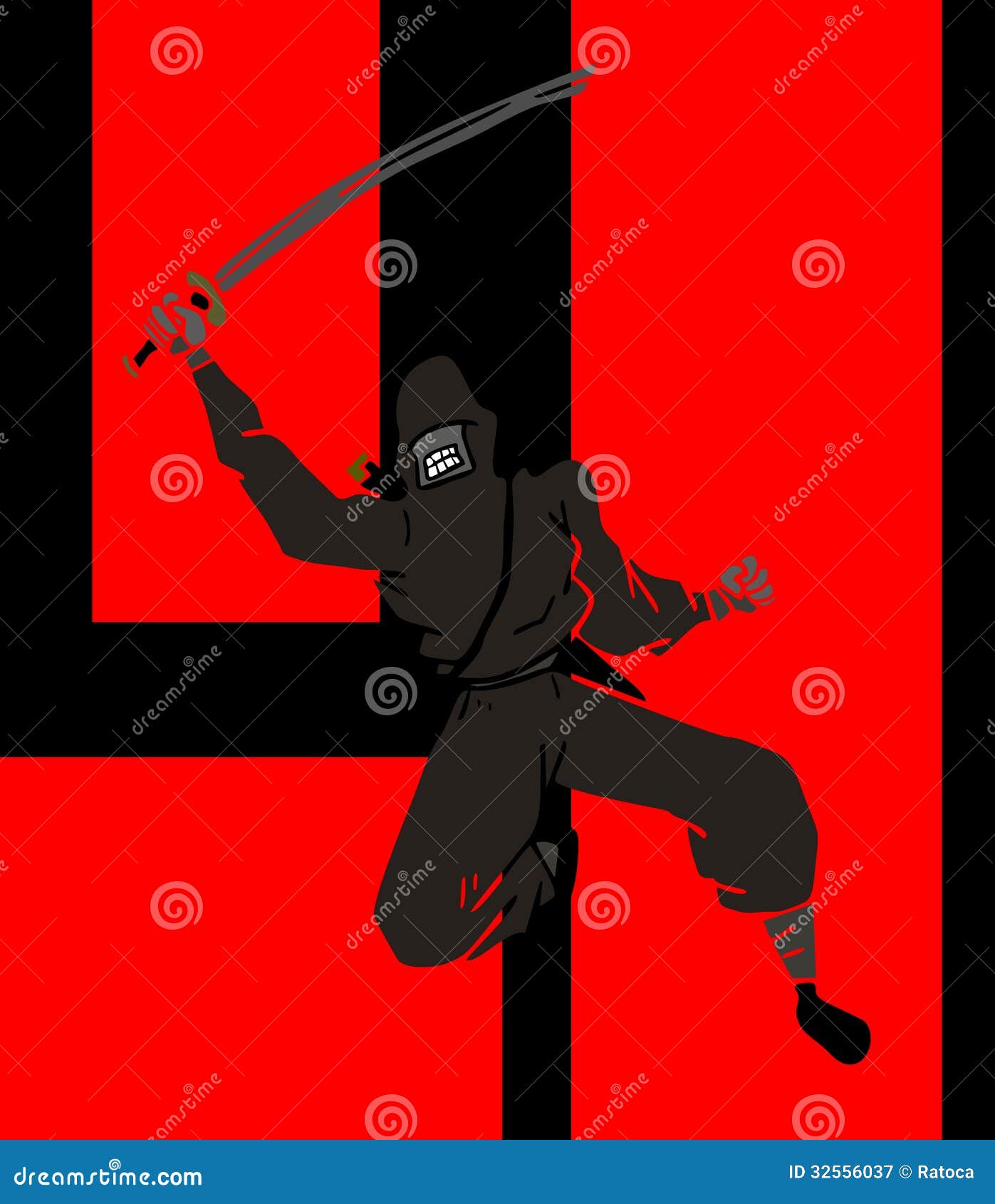 Red man strong stock vector. Illustration of abstract - 32556037