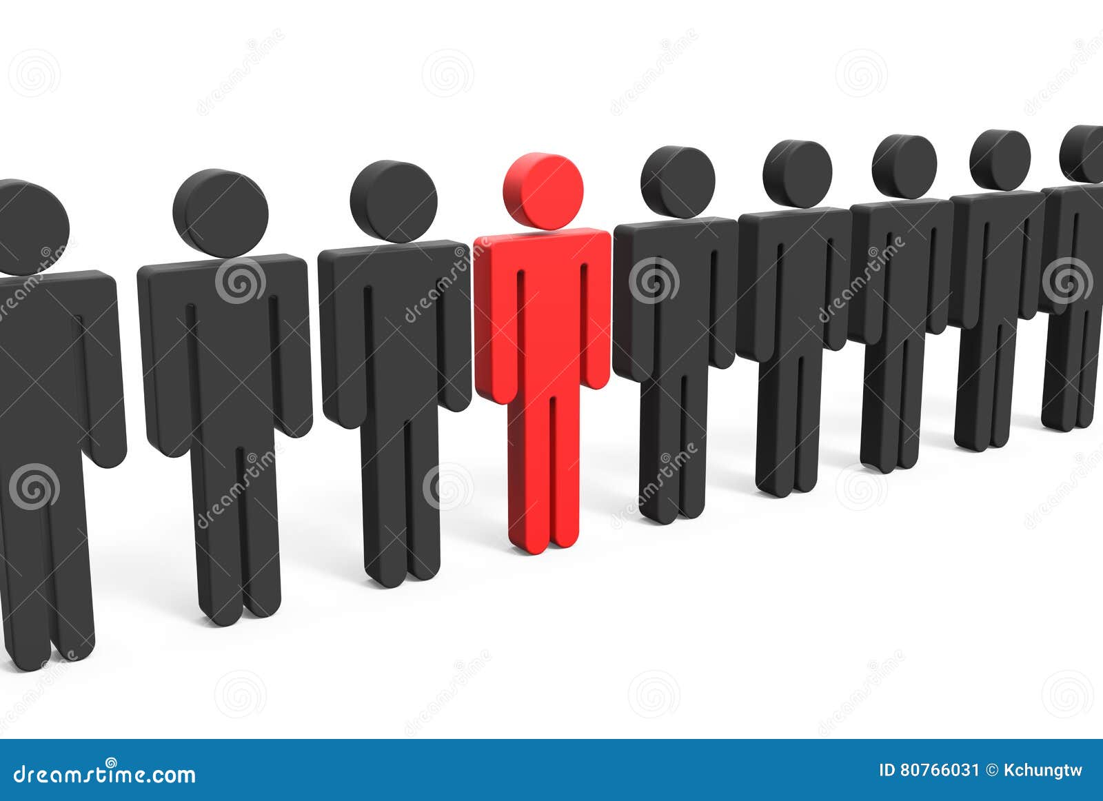 Red Man Symbol in the Black Ones Stock Illustration - Illustration of ...