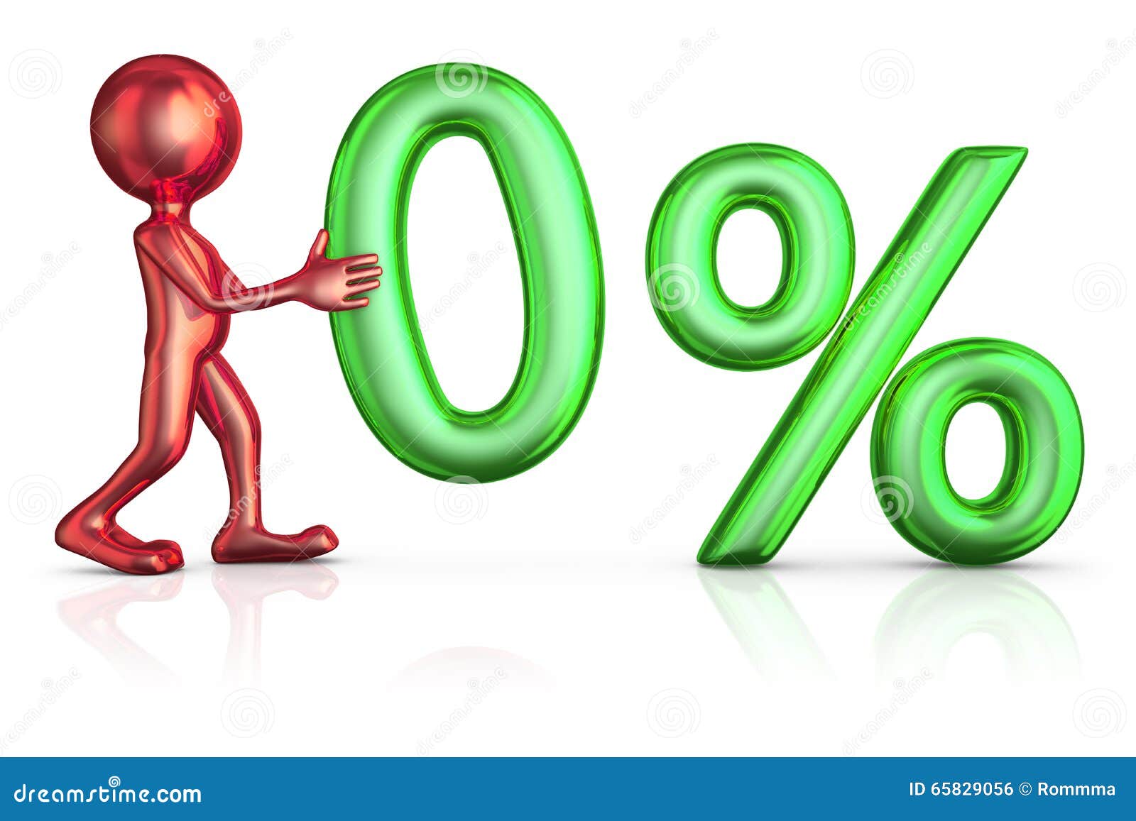 Red man and zero percent stock illustration. Illustration of business ...