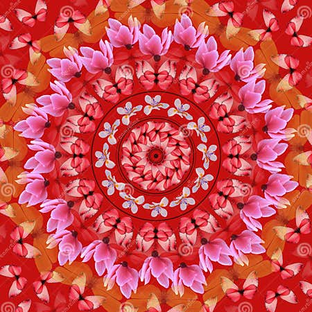Red mandala stock illustration. Illustration of geometric - 20277278