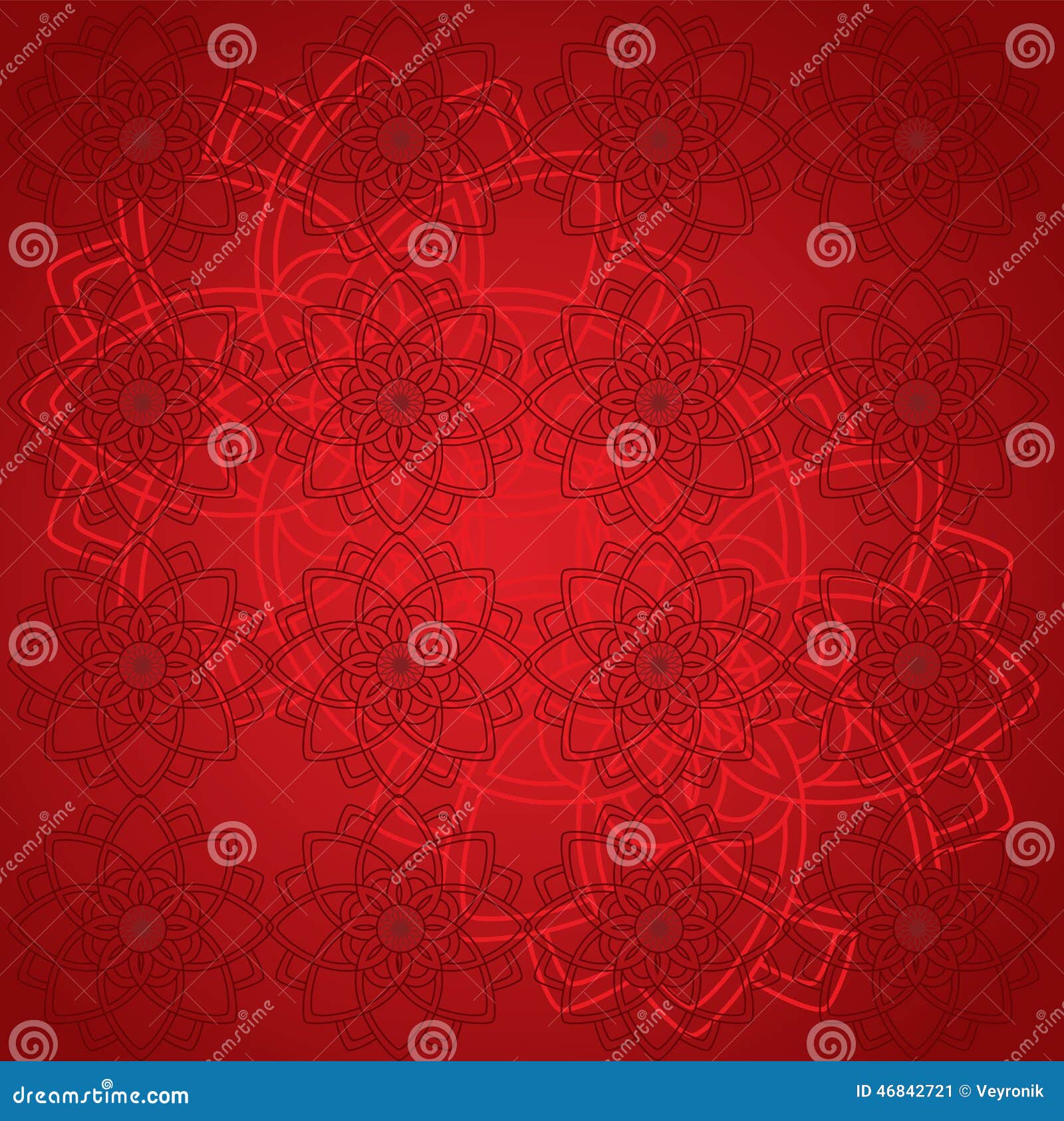 Red mandala wallpaper stock vector. Illustration of arabesque - 46842721