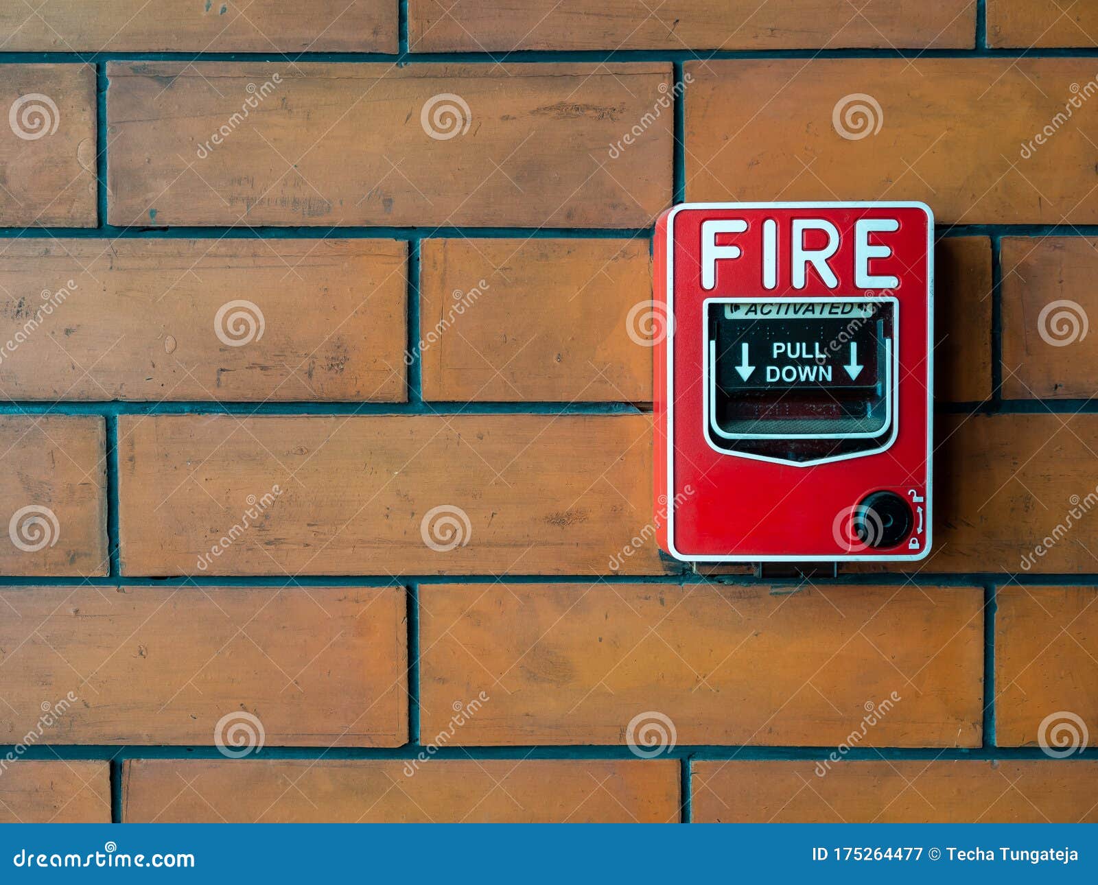 Red Manual Pull Fire Alarm Safety System. Pull Station Or Call Point ...