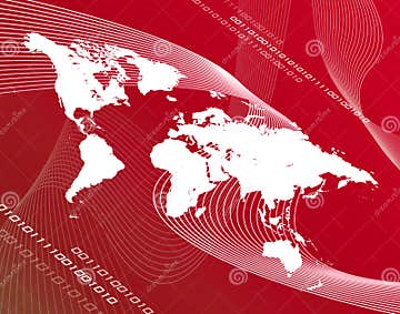 Red map stock illustration. Illustration of lands, lines - 1081414