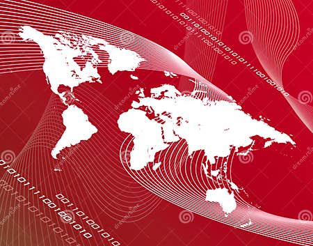 Red map stock illustration. Illustration of lands, lines - 1081414