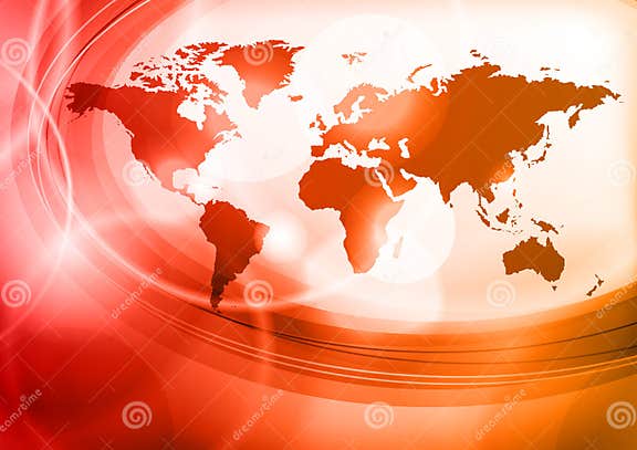 Red map stock vector. Illustration of abstract, concept - 19296000