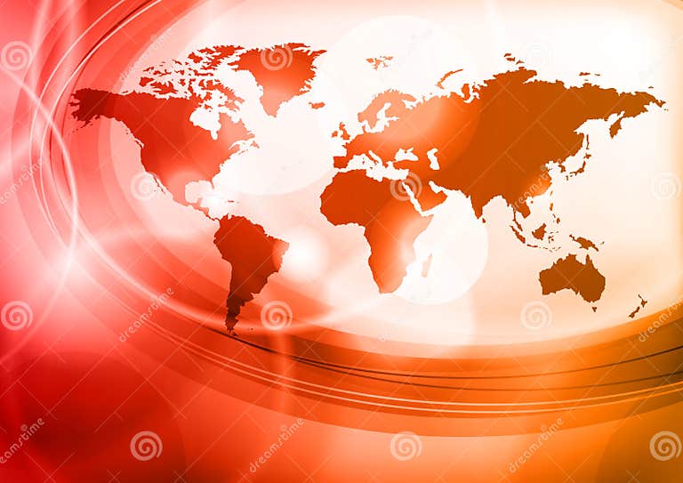 Red map stock vector. Illustration of abstract, concept - 19296000