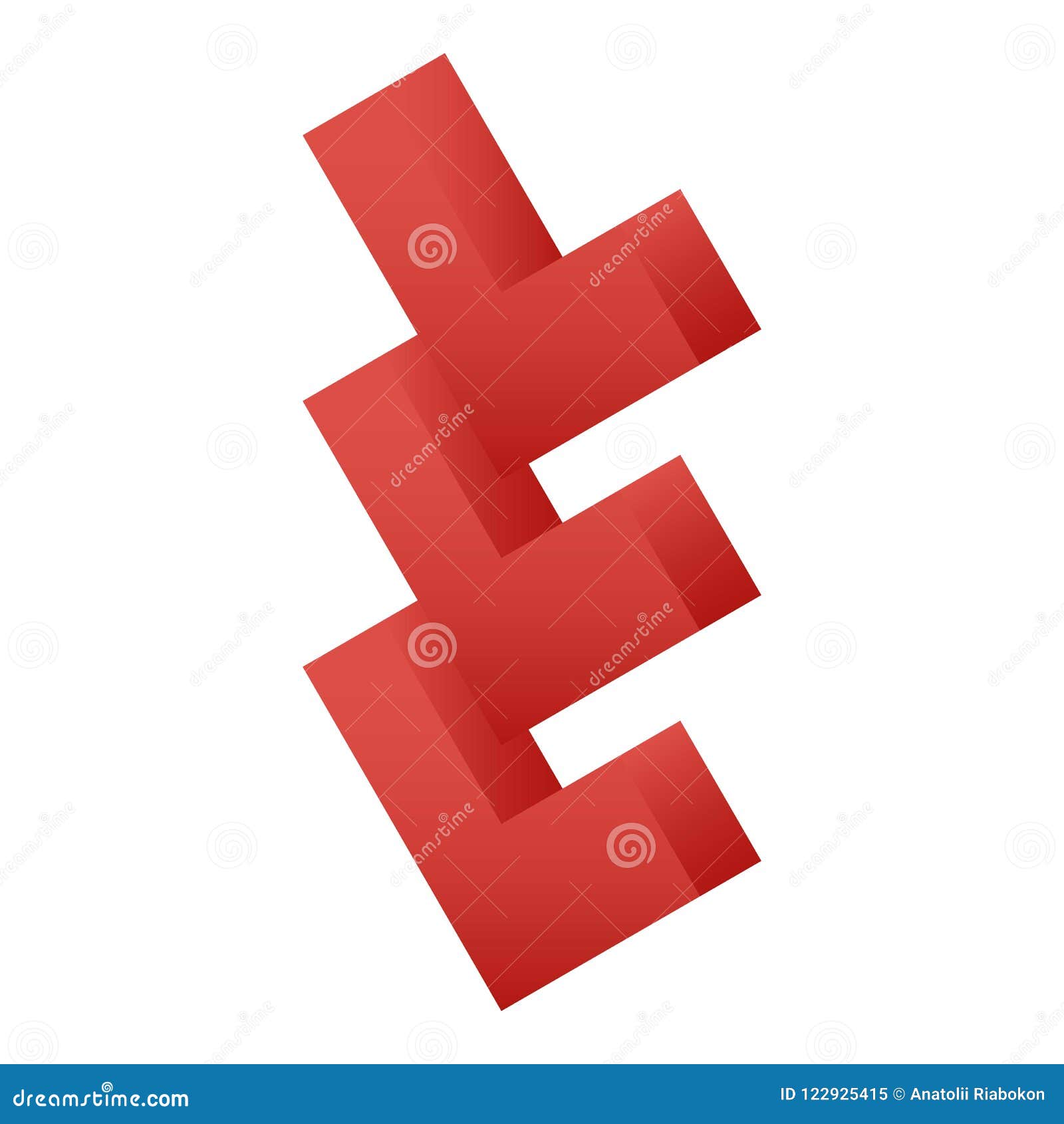 Red Map Arrow Icon, Isometric Style Stock Vector - Illustration of ...