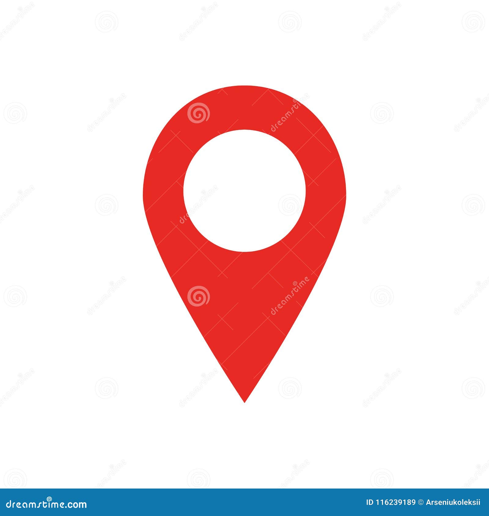 Red map location pin stock vector. Illustration of destination - 116239189