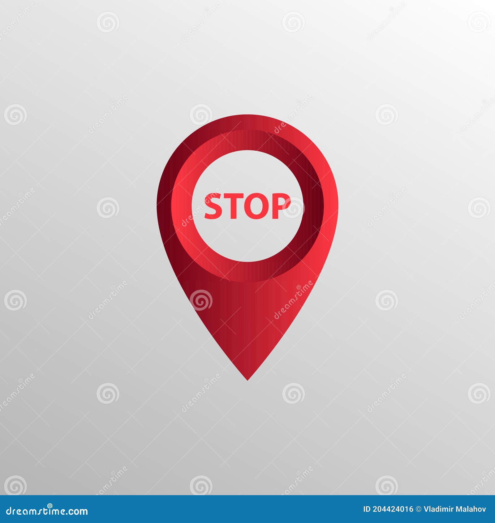Red Map Markers on White Background. Stock Vector - Illustration of ...