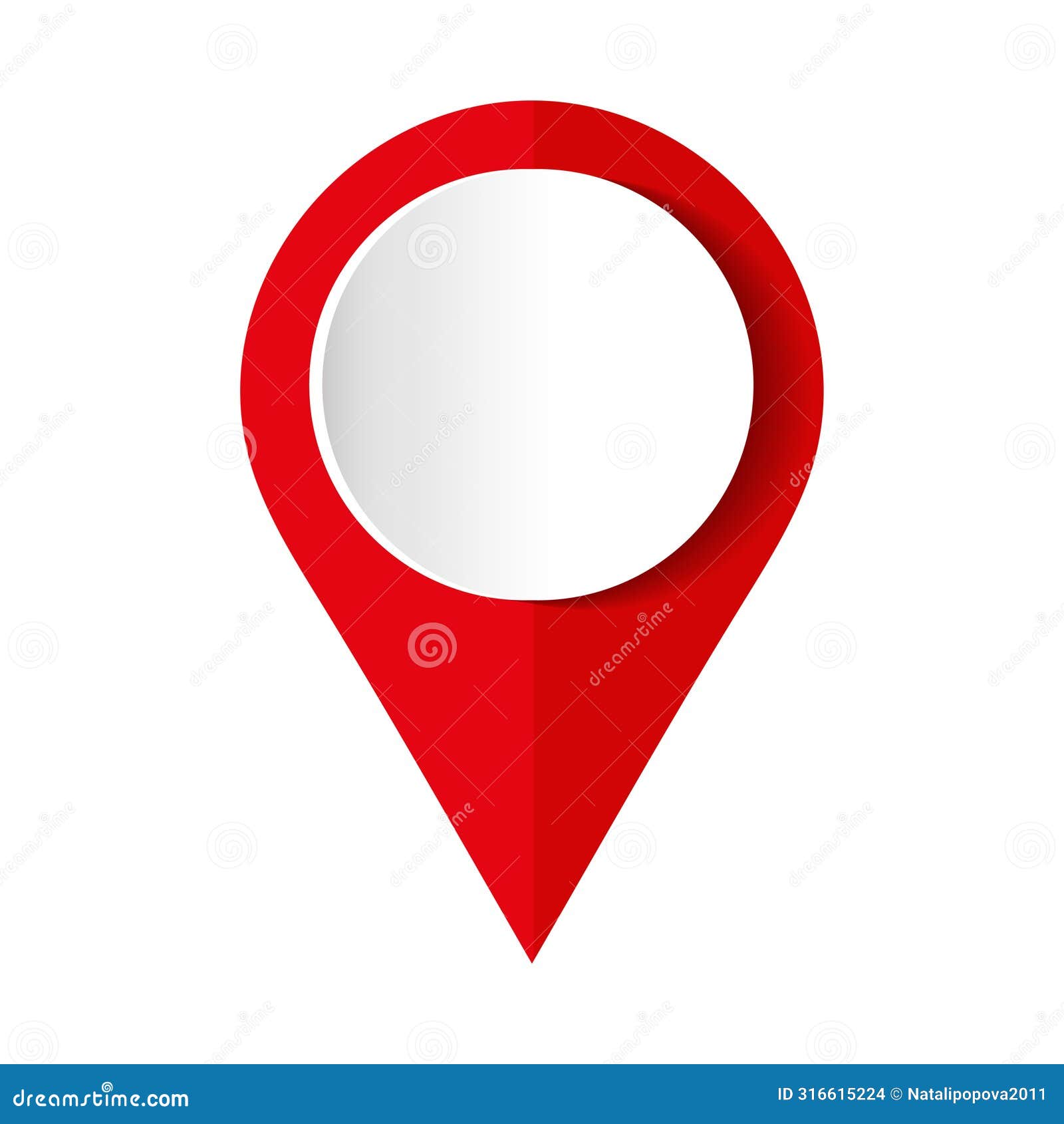 Red Map Pin. Concept of Global Coordinate, Dot, Needle Tip, Ui. Map ...