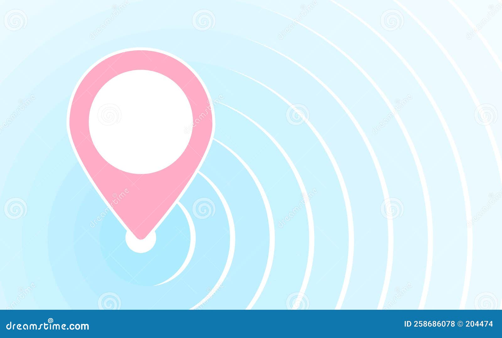 Red Map Pin Icon, Gps Position Concept Background With Diverging ...