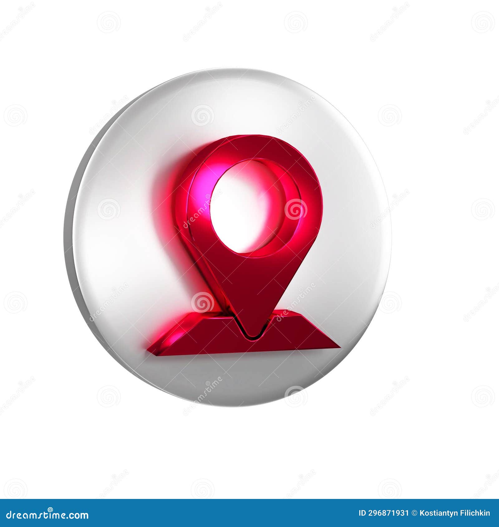 Red Map Pin Icon Isolated on Transparent Background. Navigation ...