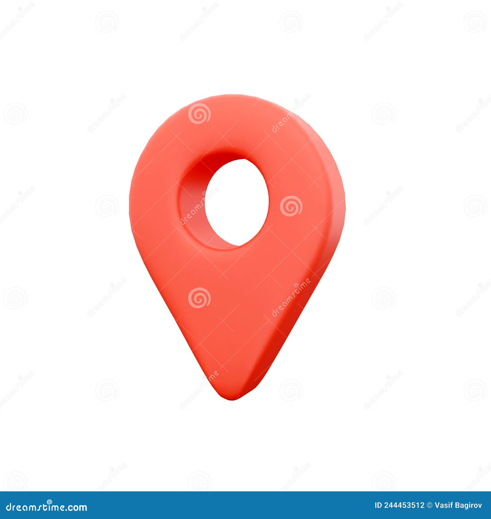 Red Map Pin Icon with on White Background. Red Pin, Location Icon ...