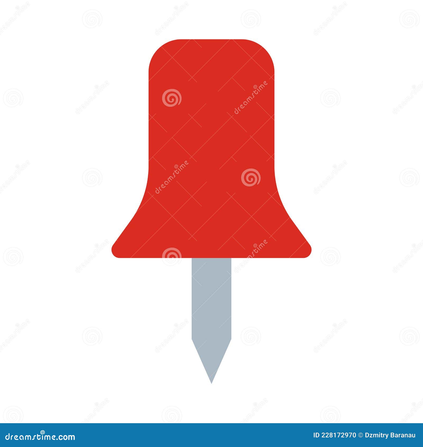 Red Map Pin Vector Illustration Icon Isolated White Button Element ...