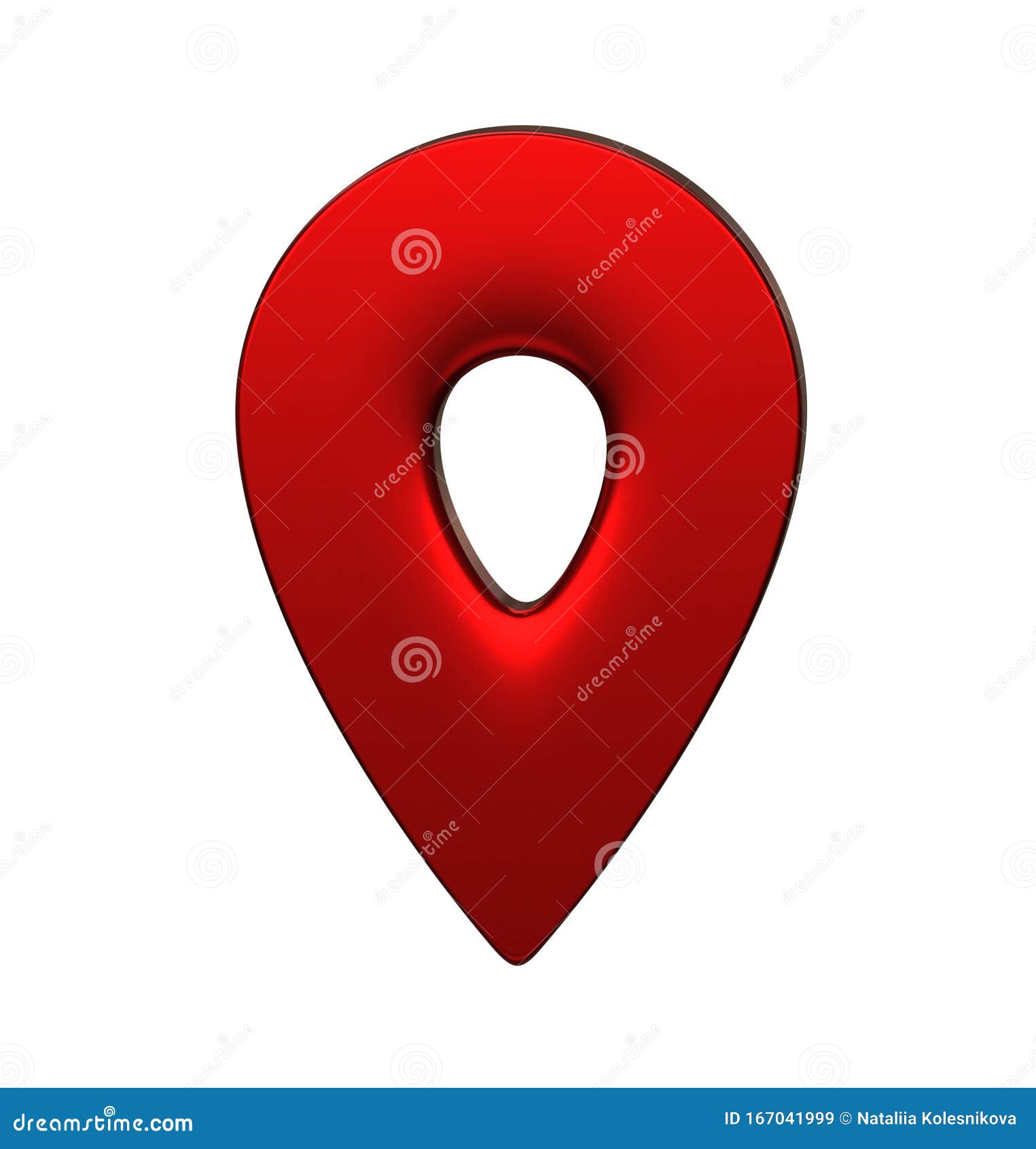 Red Map Pointer 3d Pin. Location Symbol Isolated on White Background. Web Location Point ...