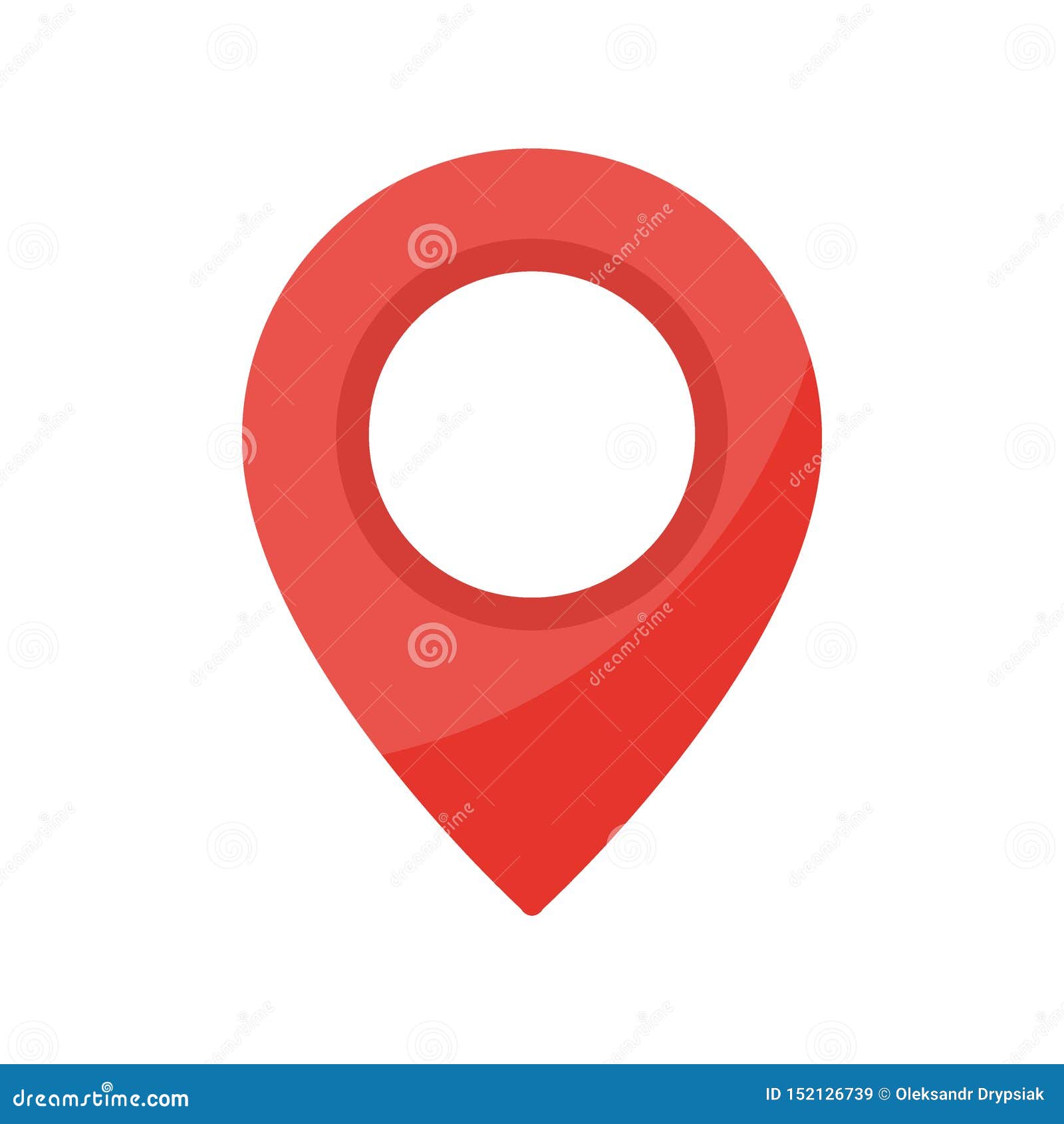 Red Map Pointer Icon. Simple Location Mark. GPS Location Symbol ...