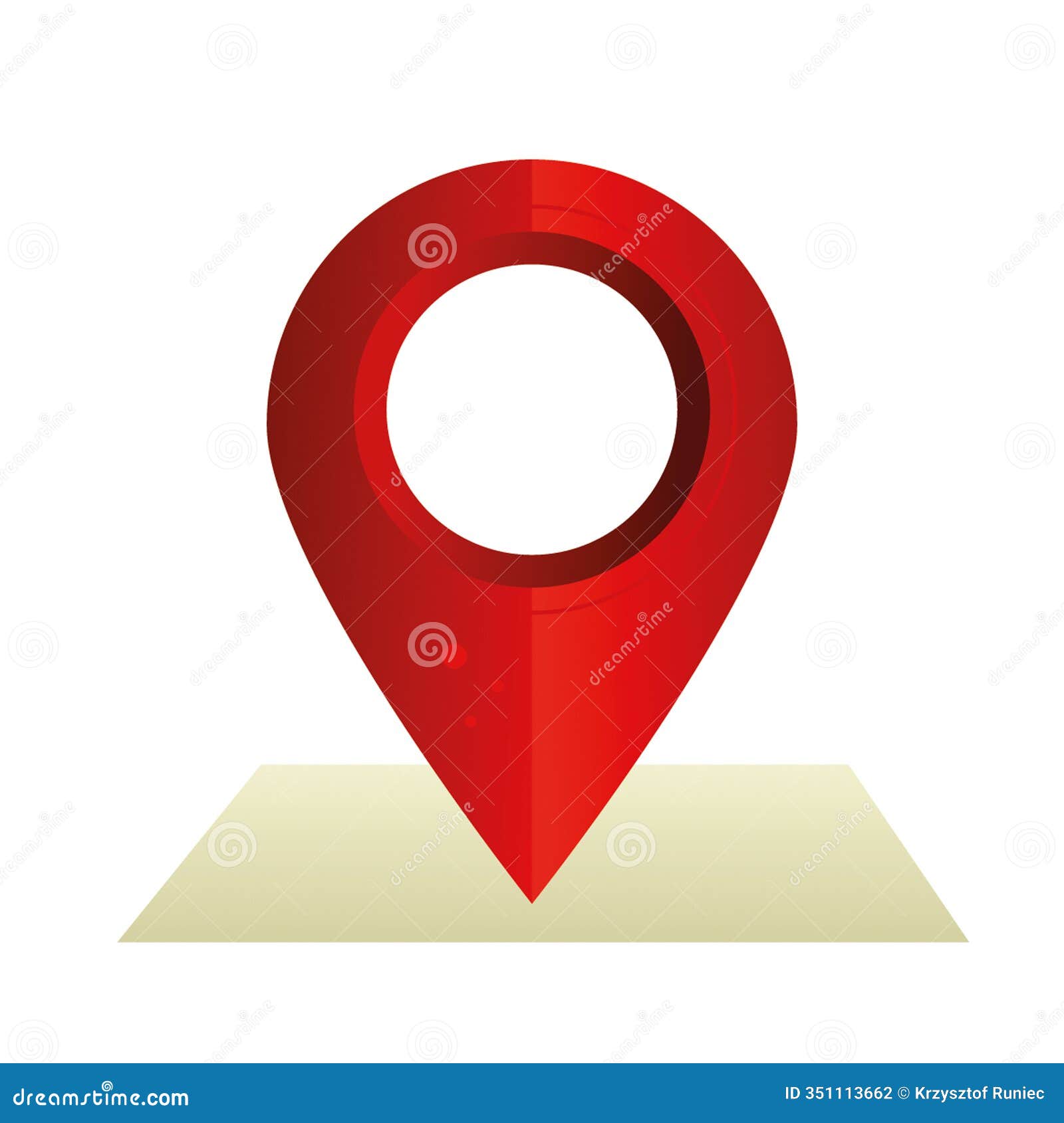 Red Map Pointer, Map Pin 3D Stock Illustration - Illustration of ...