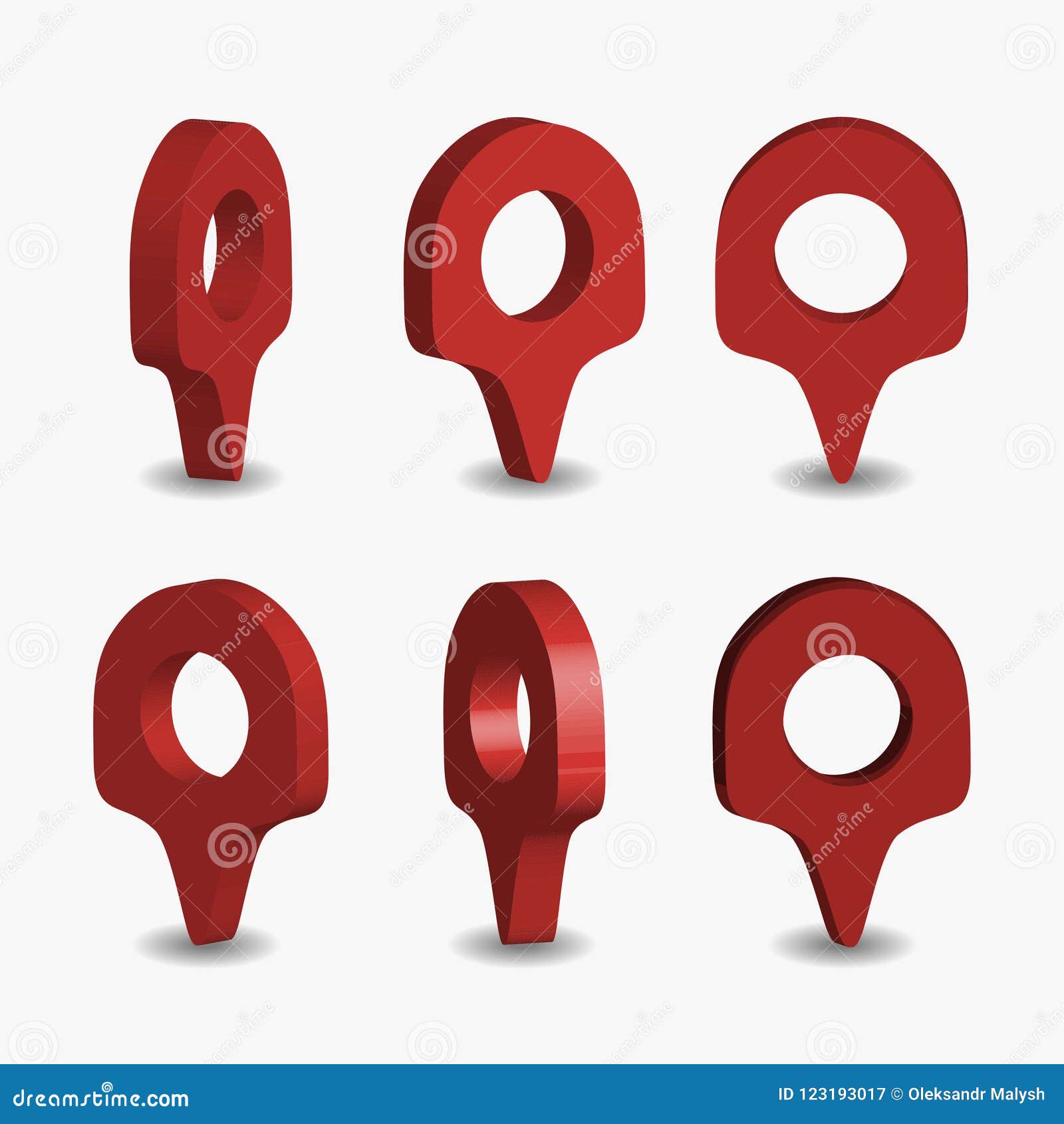 Red map pointer stock vector. Illustration of arrow - 123193017