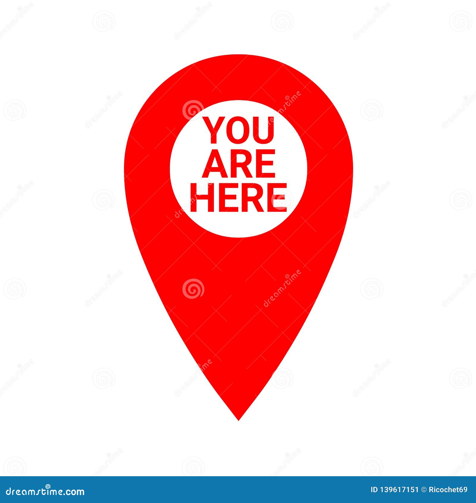 Red Map Pointer with the Text You are Here Stock Illustration ...