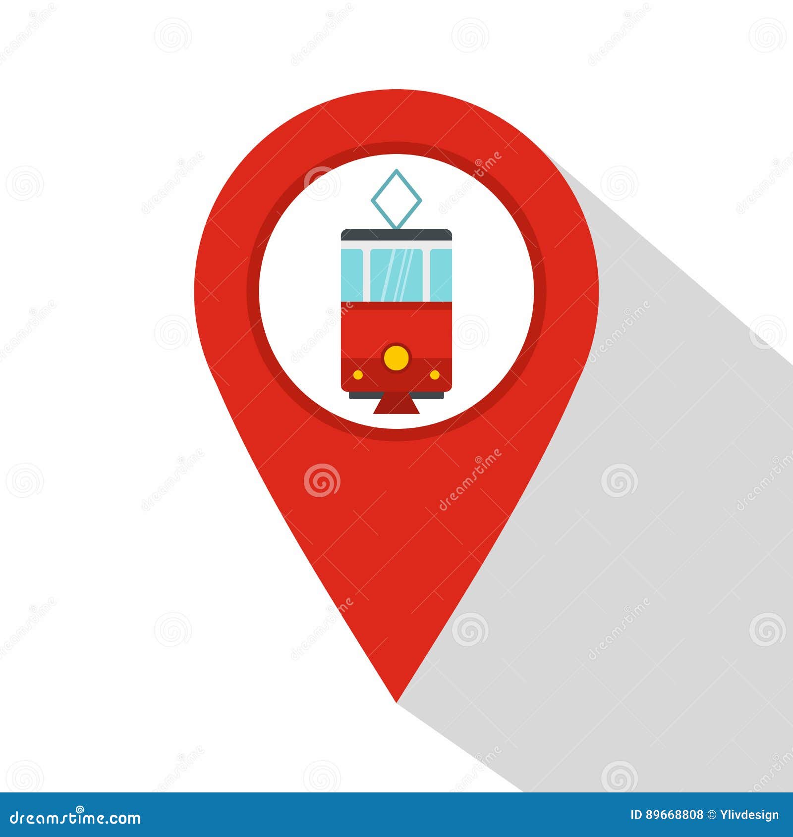 Red Map Pointer Tram Symbol Icon Stock Illustrations – 30 Red Map ...